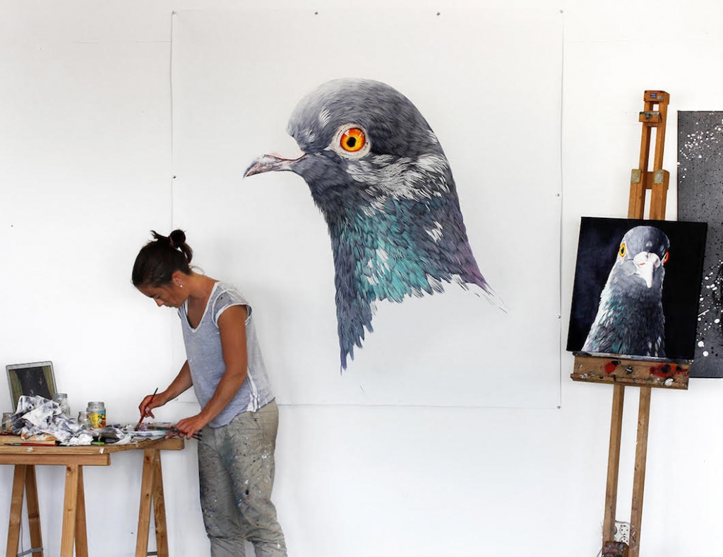 Massive Paintings of Pigeons Reveal the Street Birds’ Unexpected Beauty ...