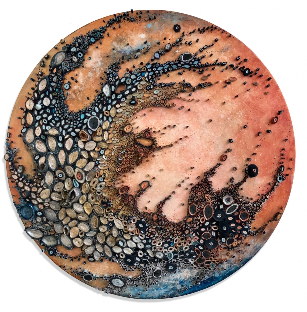 Scrolls of Colorful Paper Meticulously Arranged Into Vibrant Organic ...