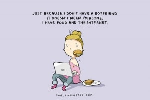 Funny Single Girl Cartoons are Relatable for Anyone Flying Solo
