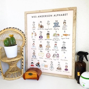 Letters of the Alphabet Recreated with Wes Anderson Characters