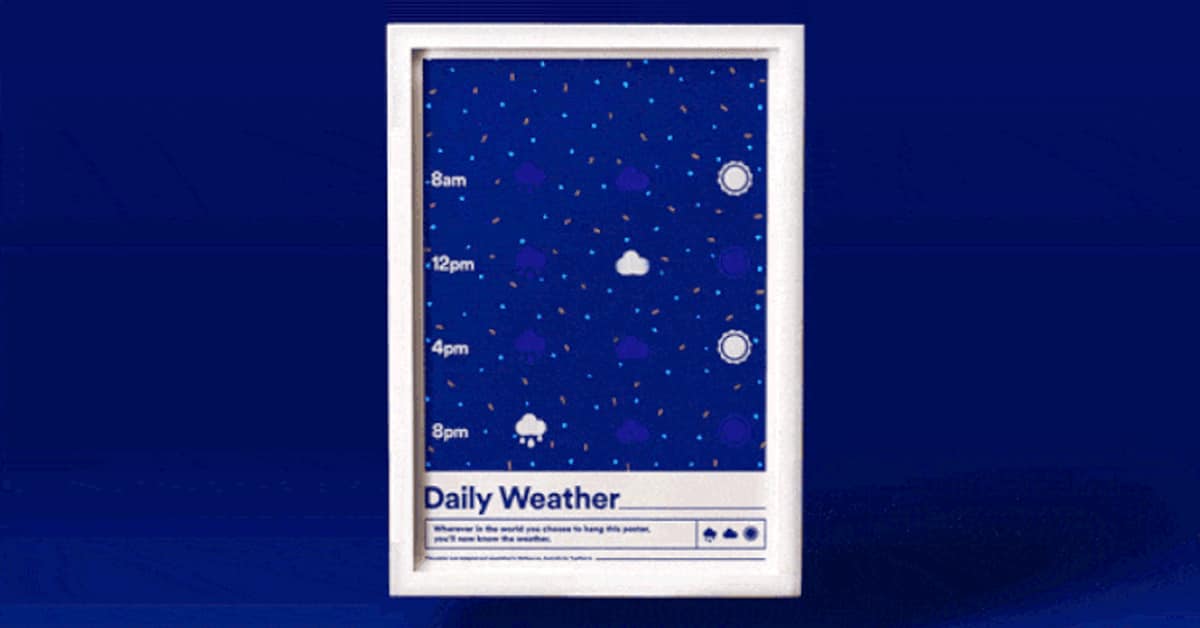 Weather Posters Use Smart Ink to Offer Live Weather Updates