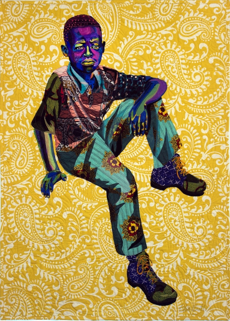 Bisa Butler, de Brooklyn, crea retratos en quilts hechos de telas africanas