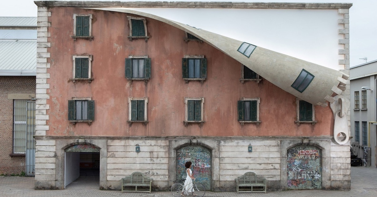 Alex Chinneck Unzips a Building in Milan for Latest Sculpture