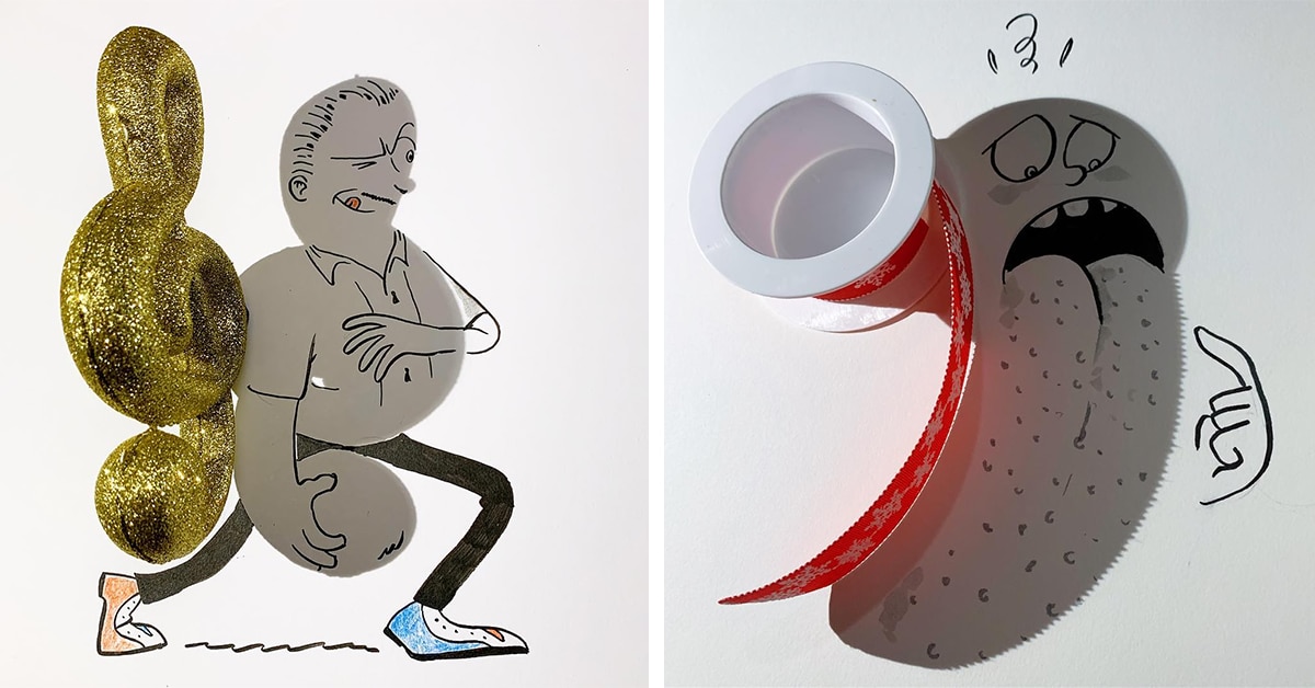 Everyday Objects Transformed into Playful Shadow Art