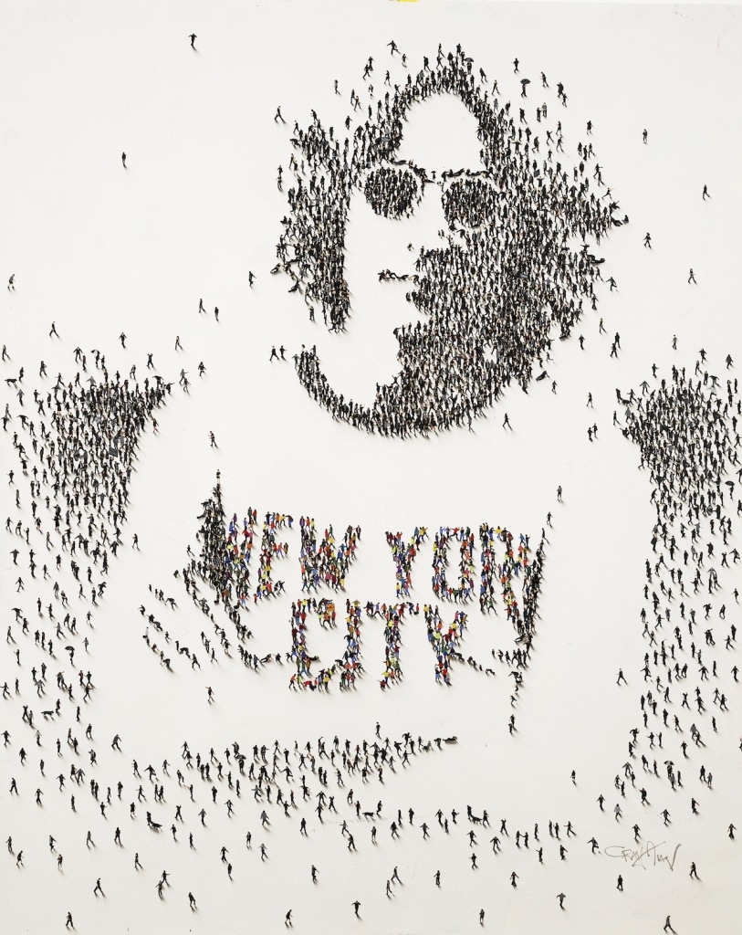 Tiny Painted People Band Together to Form Unique Portrait Art