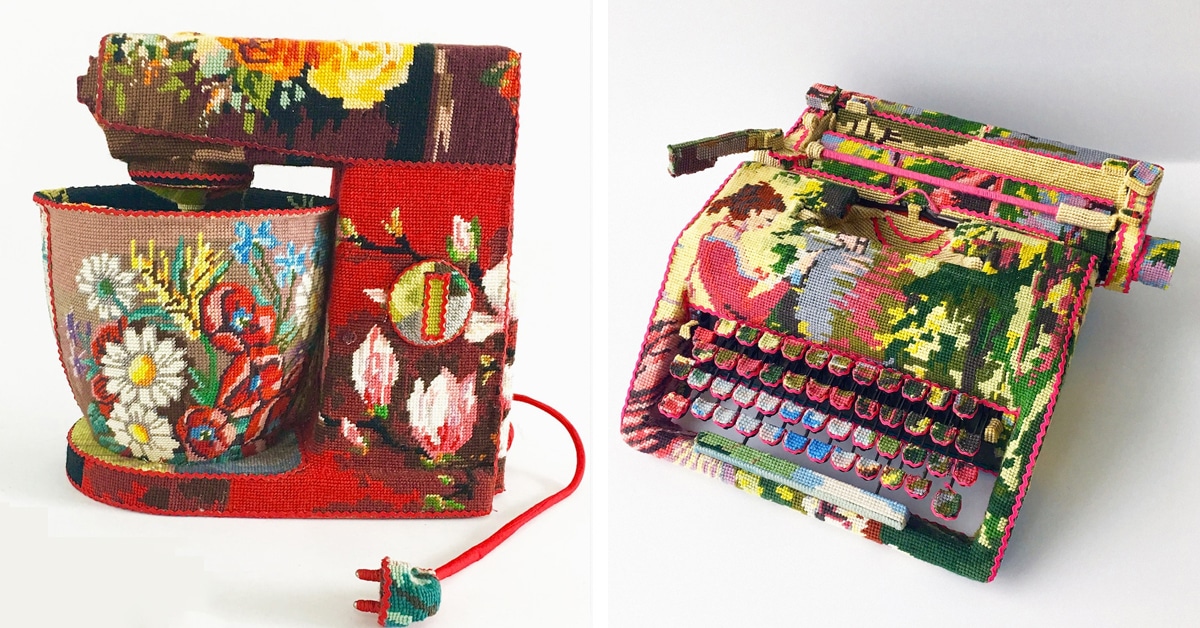Interview: Artist Gives Embroidered Skins to Discarded Household Objects