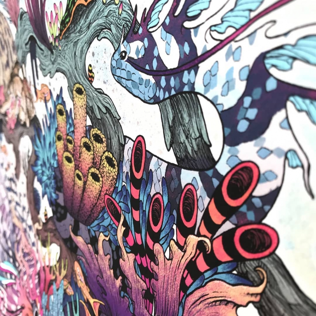 Illustrated Ocean Art Raises Awareness of Marine Life Extinction