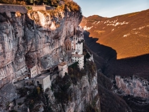 Breathtaking Photos of an Italian Church Built Into the Side of a Cliff