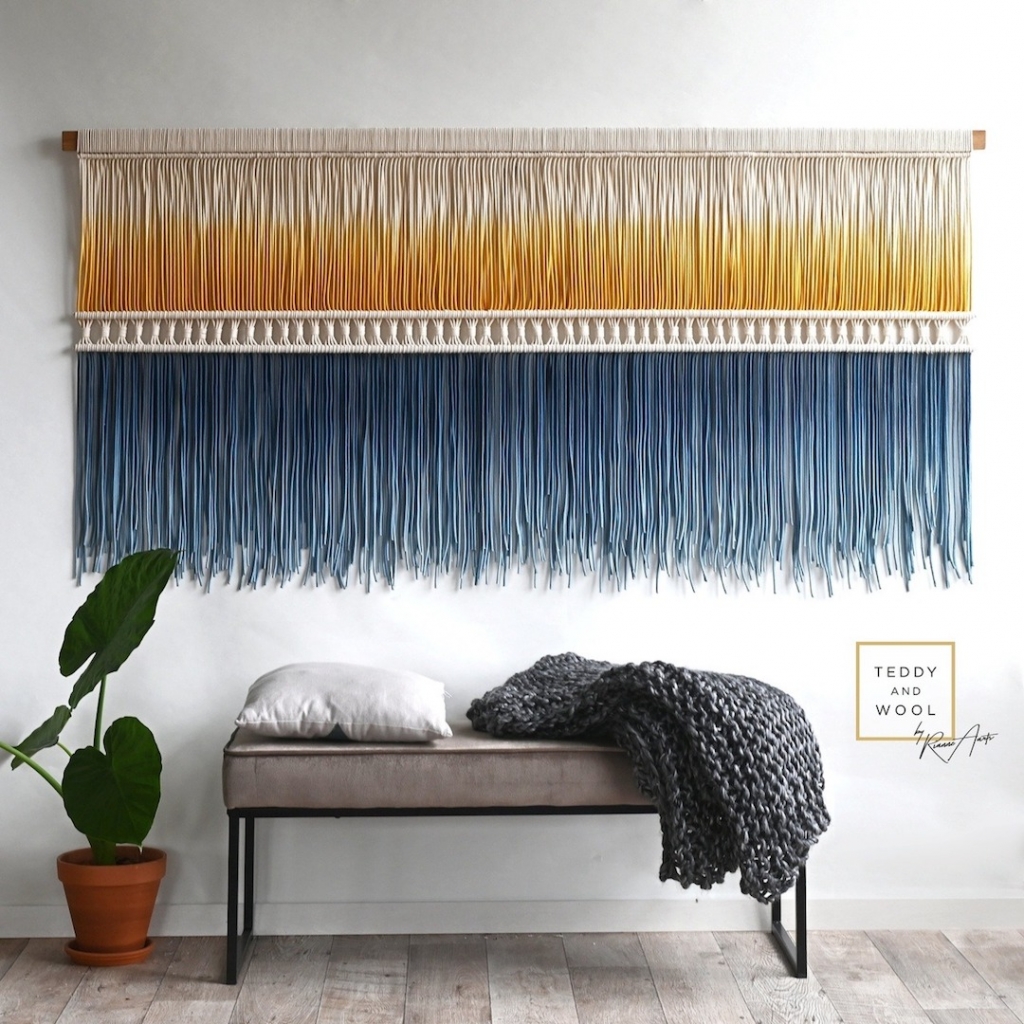 Tapices de macramé modernos dan color a cualquier habitación
