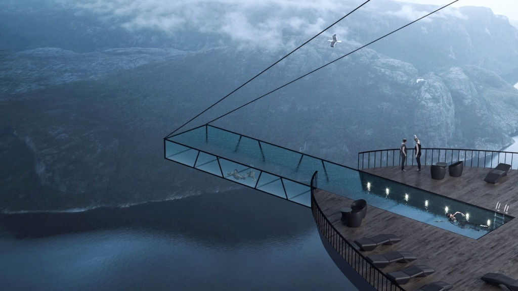 Boutique Hotel Design Cantilvered Off Preikestolen Cliff in Norway