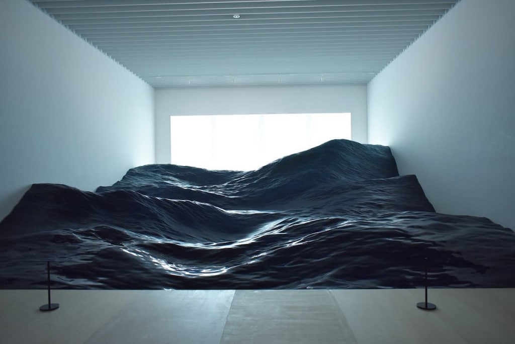 Japanese Art Collective Creates Hyperrealistic Ocean Wave Installation