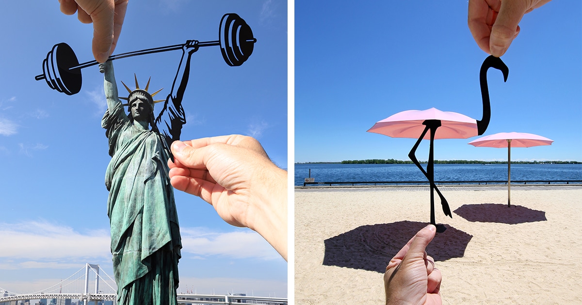 Artist Playfully Transforms Famous Landmarks with Paper Cutting Art