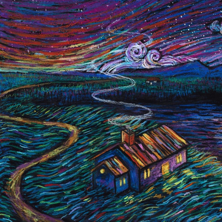 Textured Pastel Art Captures Fantasy Landscapes in Vivid Color