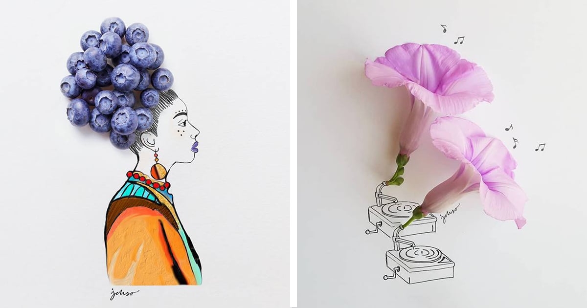 Collage Illustrations Playfully Combine Everyday Objects with Drawings