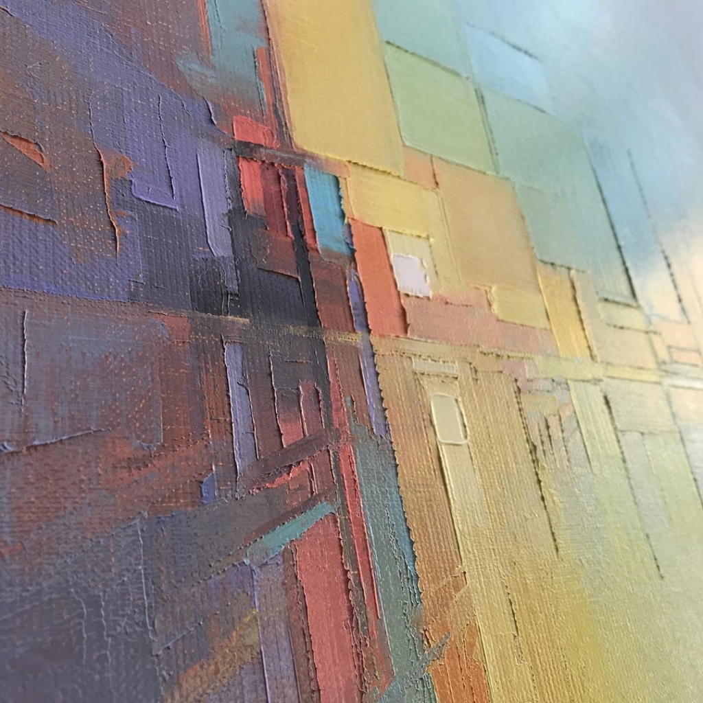 Abstract Landscape Paintings Capture Energetic Cityscapes