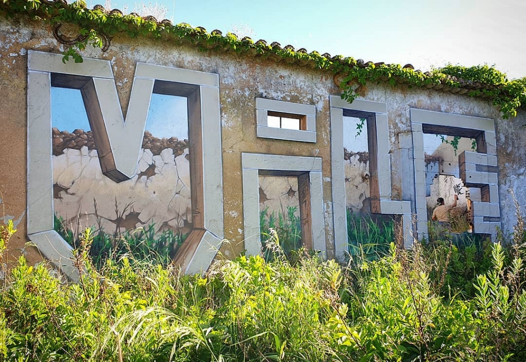 Impressive Painted Illusions by Portuguese Graffiti Artist Vile