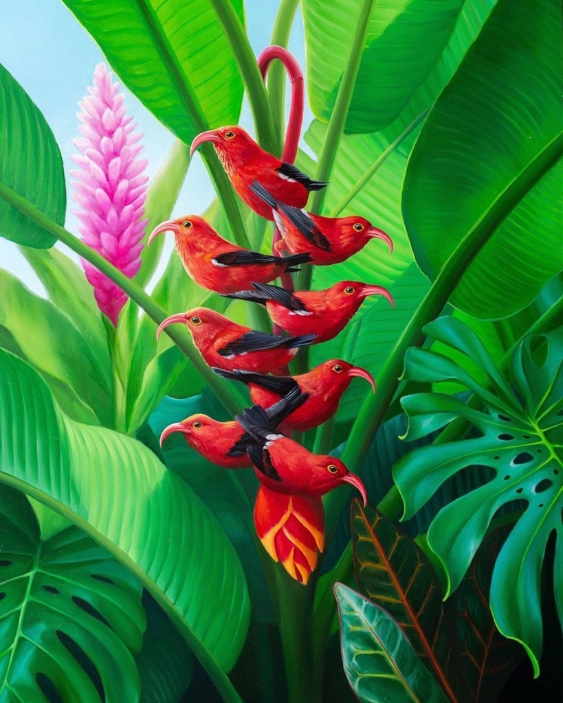 Surreal Bird Art Celebrates the Interconnectedness of Nature