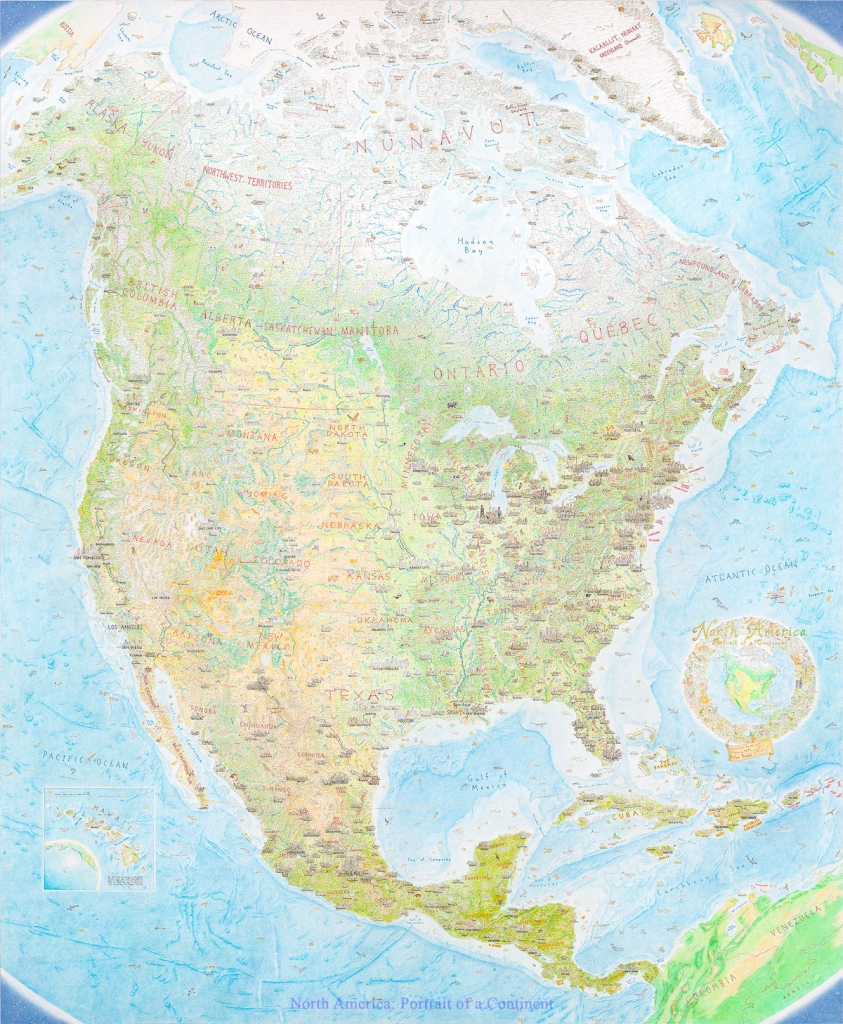 One Man's 5 Year Journey to Draw Enormous Map of North America