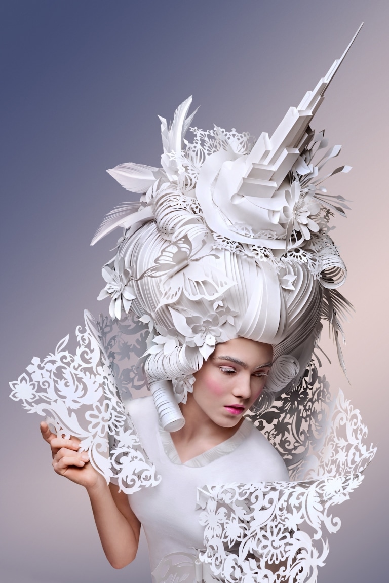Artist Duo Create Elaborate Baroque-Inspired Wigs Made of Paper