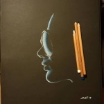 Artist Draws Incredible Portraits Using Charcoal and Pastel on Black Paper