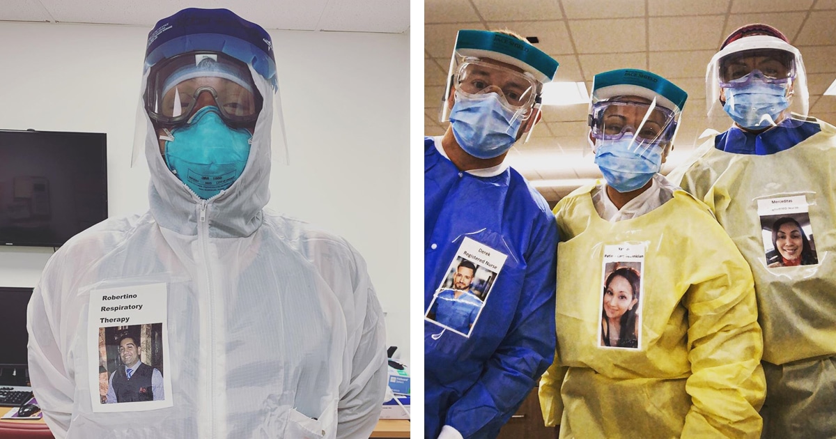 Coronavirus Health Care Workers Are Putting Their Photos on Their PPE