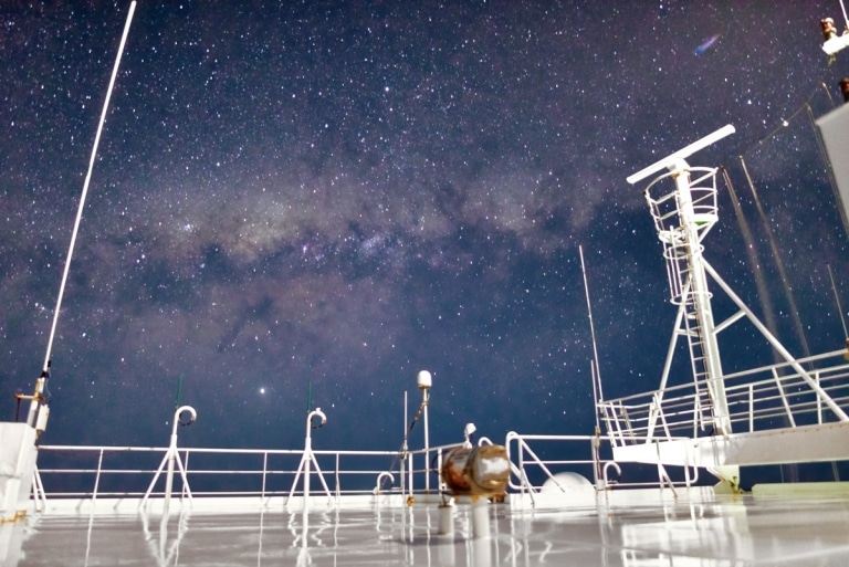 Exploring the Milky Way from a Cargo Ship on the High Seas