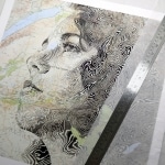Map Art Sees Faces Emerge From Topographic Contours and Patterns
