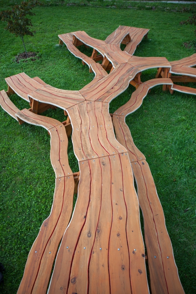 Massive Picnic Table Design Celebrates the Bonds Shared by Community