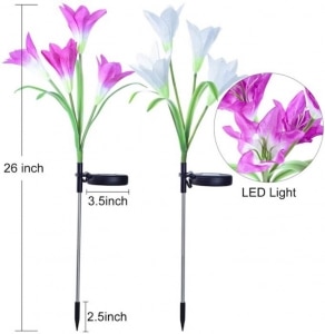 Estas luces solares en forma de flor llenarán de color tu jardín