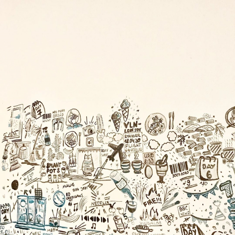 Artist Spends 113 Days Chronicling Her Time in COVID-19 Quarantine