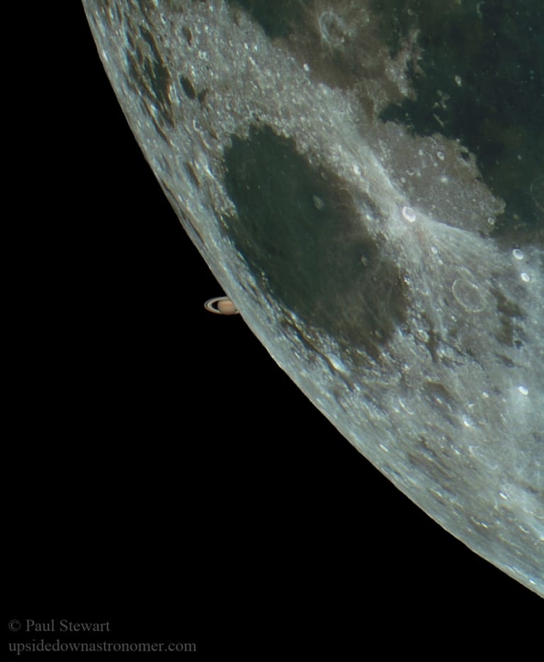 Photo of Saturn Peeking Out from Behind the Moon Still Viral After 6 Years