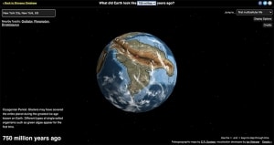 Interactive Map "Ancient Earth" Shows Earth Over Millions of Years