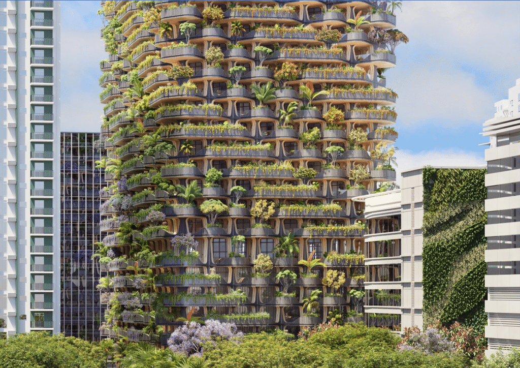 'Rainbow Tree': un diseño para un bosque vertical en Cebú, Filipinas