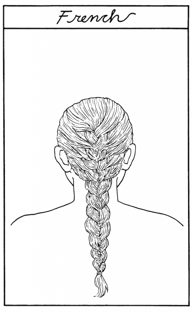 Learn How to Draw Three Different Types of Braids: Three-Strand, French ...