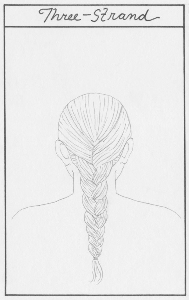 Learn How to Draw Three Different Types of Braids: Three-Strand, French ...