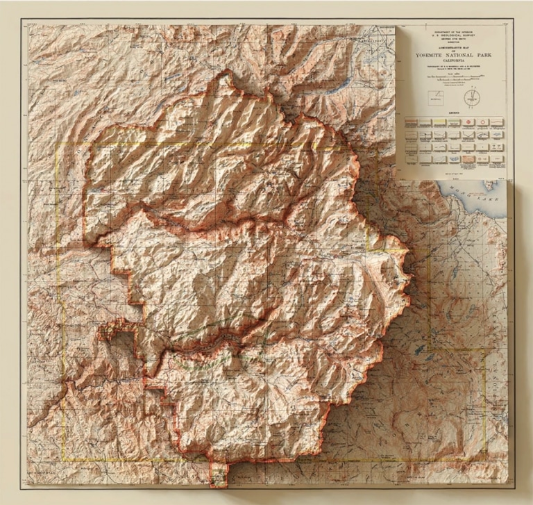 Cartographer Sean Conway Creates Vintage Relief Maps