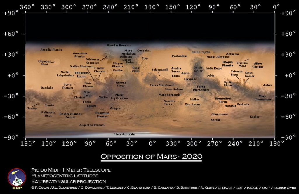 Extraordinarily Detailed Map of Mars Photographed From Earth