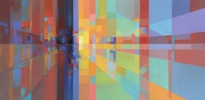 Colorful Abstract Paintings Capture a Pixelated View of Cityscapes