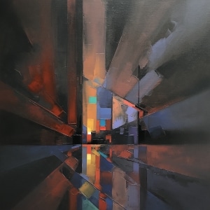 Colorful Abstract Paintings Capture a Pixelated View of Cityscapes