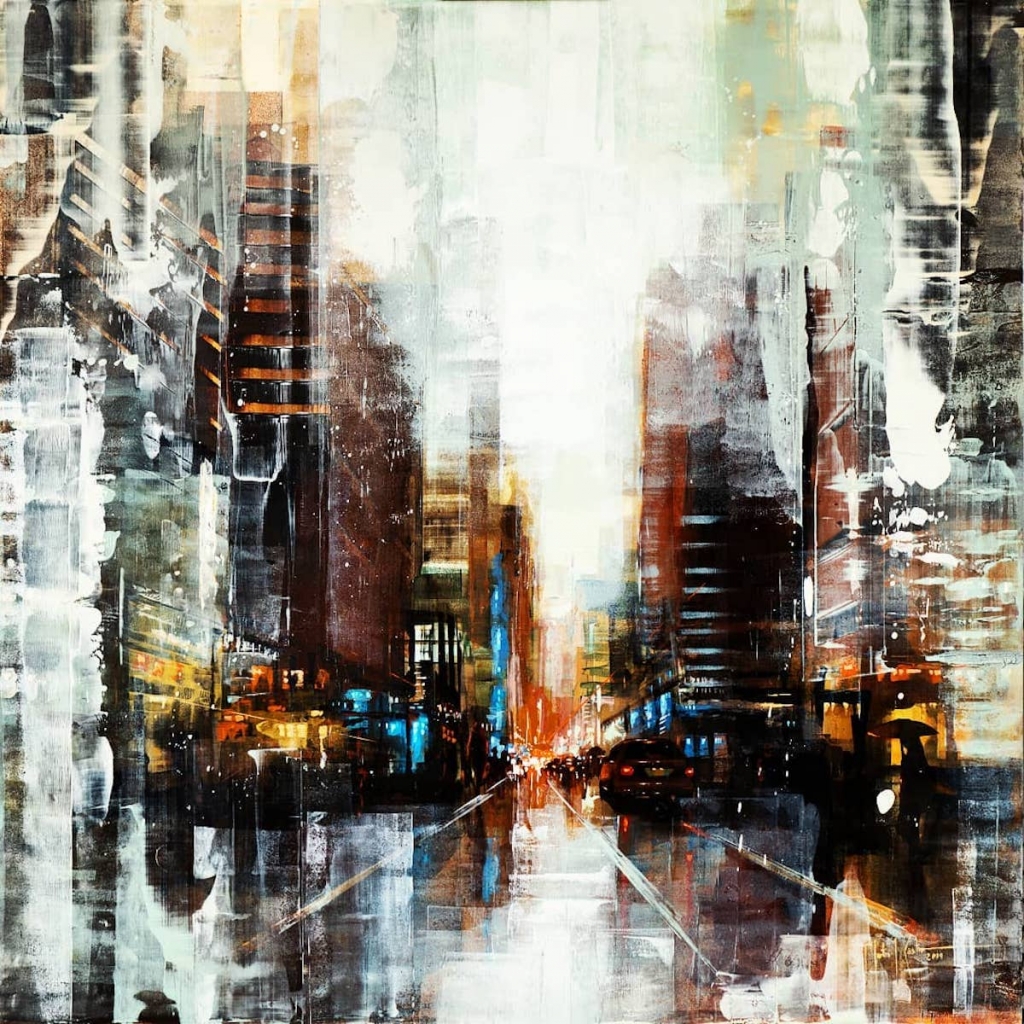 Lively Paintings Capture the Dynamic Energy of Bustling Cities at Night ...