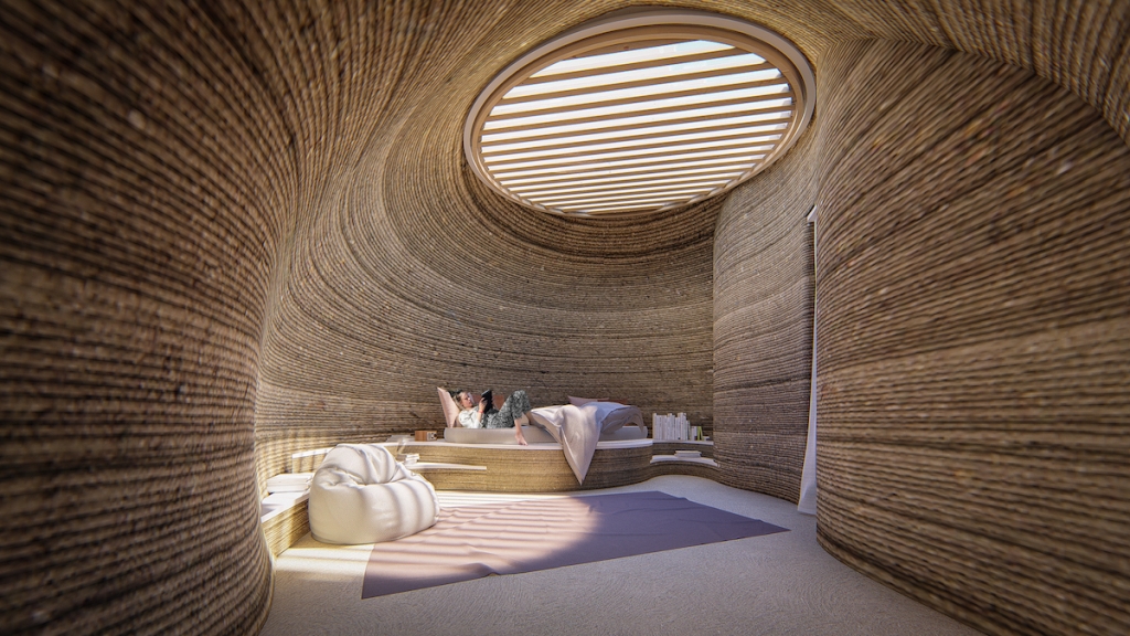 Esta casa impresa en 3D está hecha de materiales reciclables