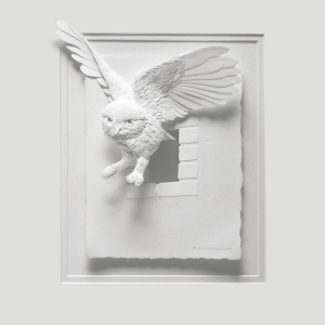 Artist Creates Incredible Paper Low Relief Sculptures of Animals