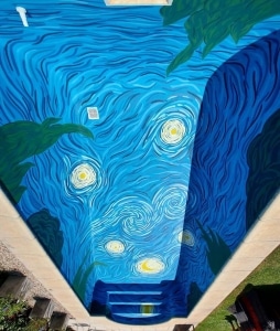 Van Gogh-Inspired Swimming Pool Lets You Swim in the 'Starry Night' Sky