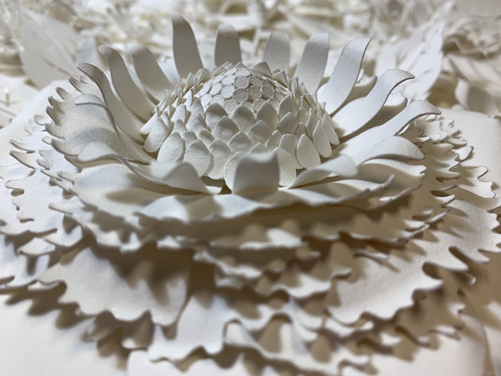 Artista crea "jardines" con flores de papel increíblemente detalladas