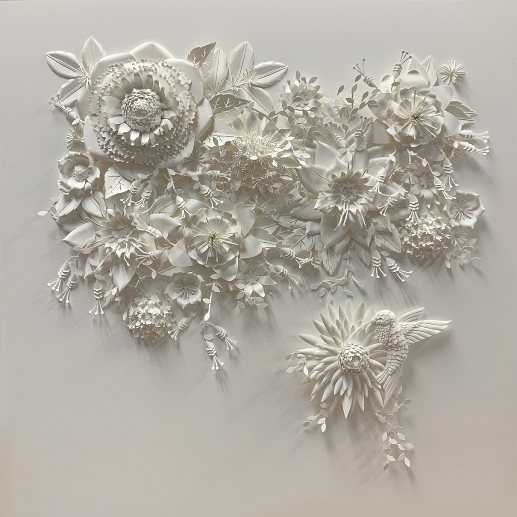 "Lush" Worlds Created From Intricately Cut Paper Flowers and Botanicals