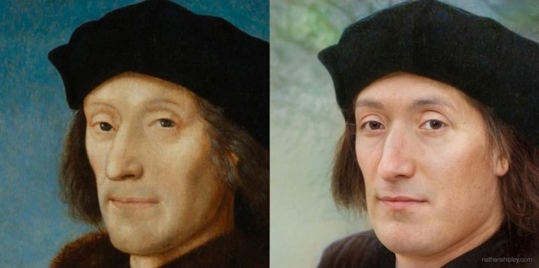 Artist Uses AI Technology to Create Portraits of Famous Historical Figures