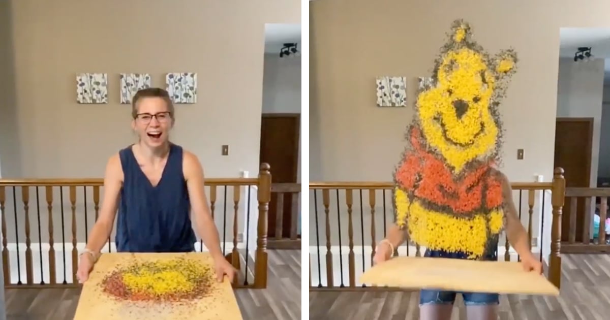 Rice Tossing Artist Creates 3D Portraits of Pop Culture Characters