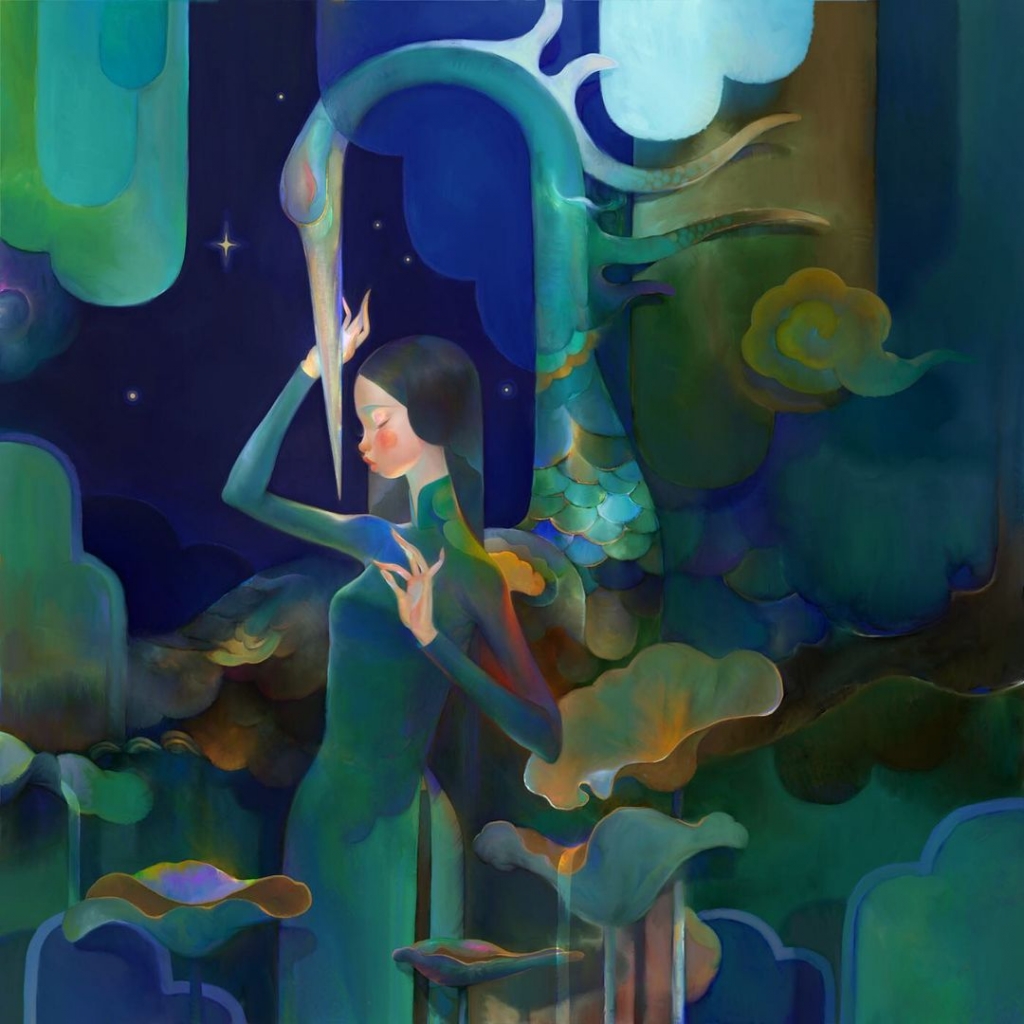 Surreal Illustrations Celebrate Traditional Vietnamese Gowns