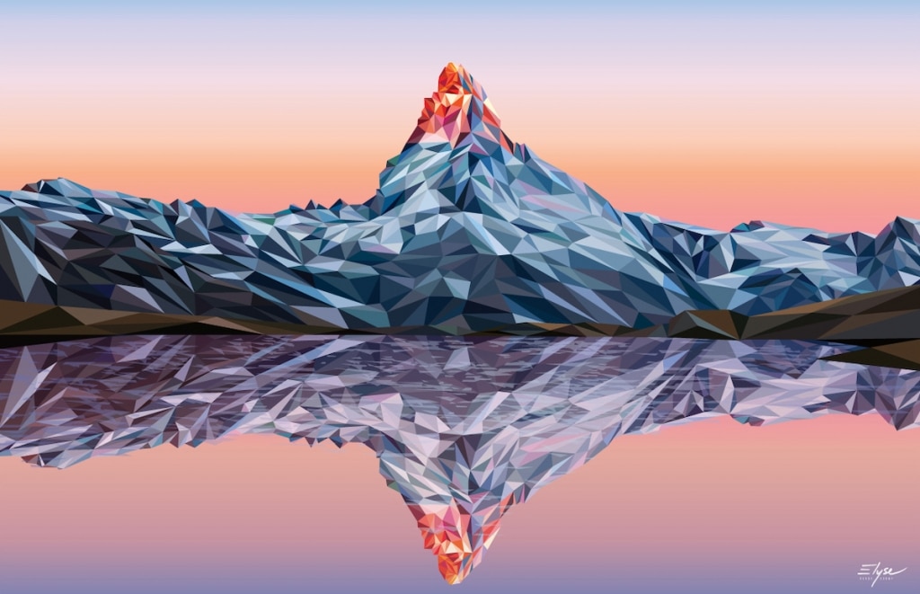 Artist Translates the Mountains Into Geometric Landscape Art