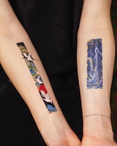 Rectangular Tattoos Reveal Body Art Inspired by Chinese Paintings